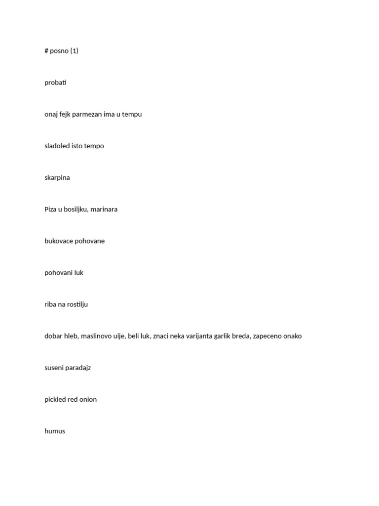 Posno | PDF