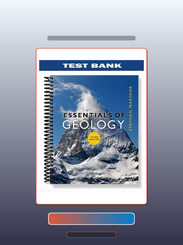 Real Test Bank Essentials of Geology 3rd Edition by Stephen Marshak ...