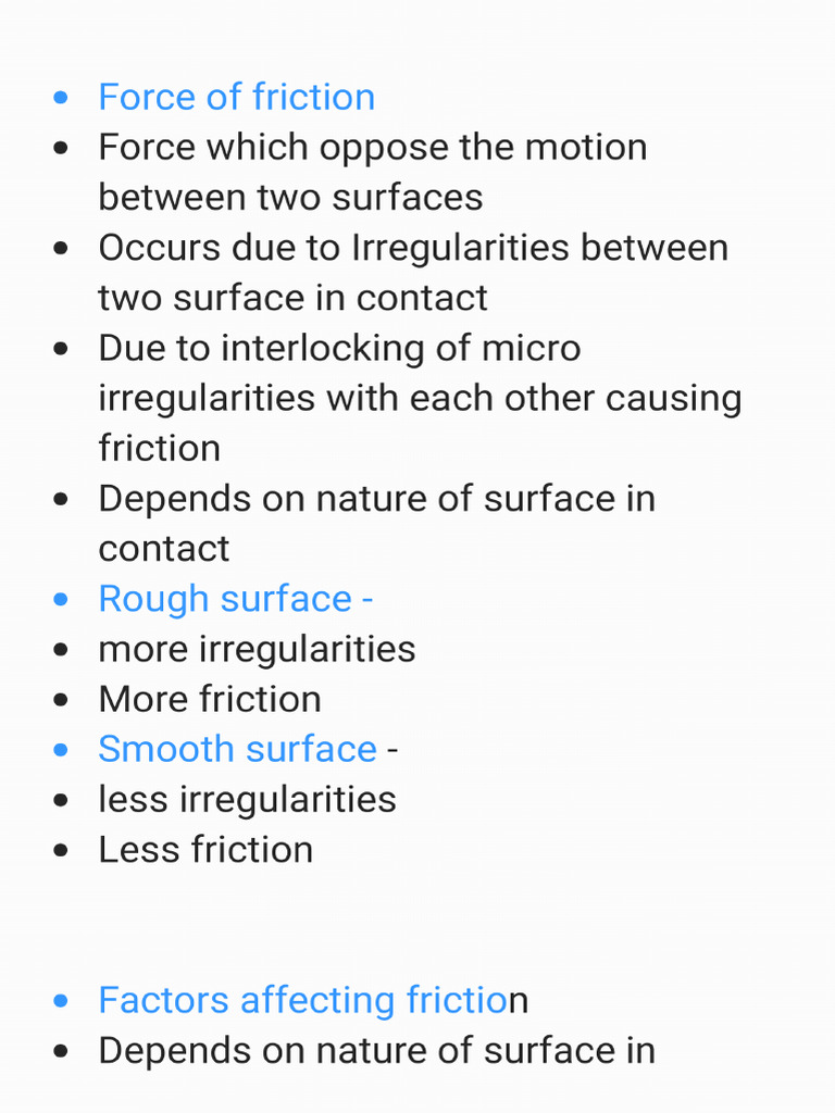 8.2 Friction Notes | PDF