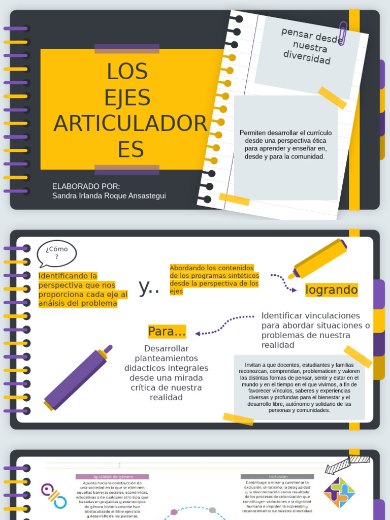 Ejes Artículadores | PDF | Enseñando | Plan de estudios