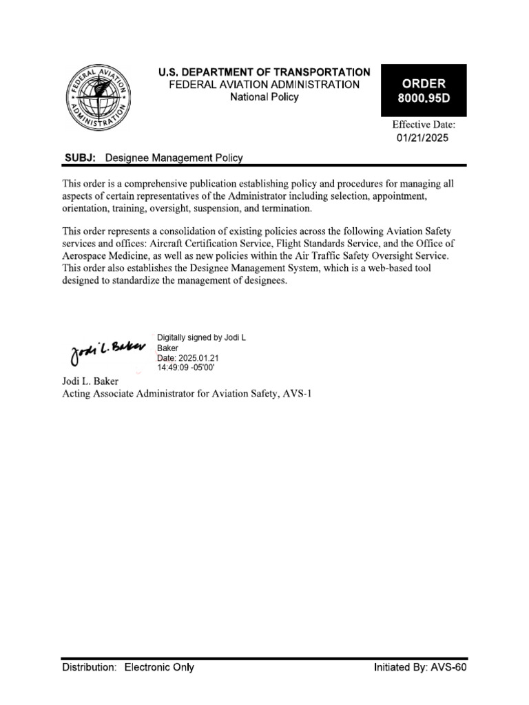 FAA Designee Management Policy Guide | PDF | Felony | Federal Aviation ...