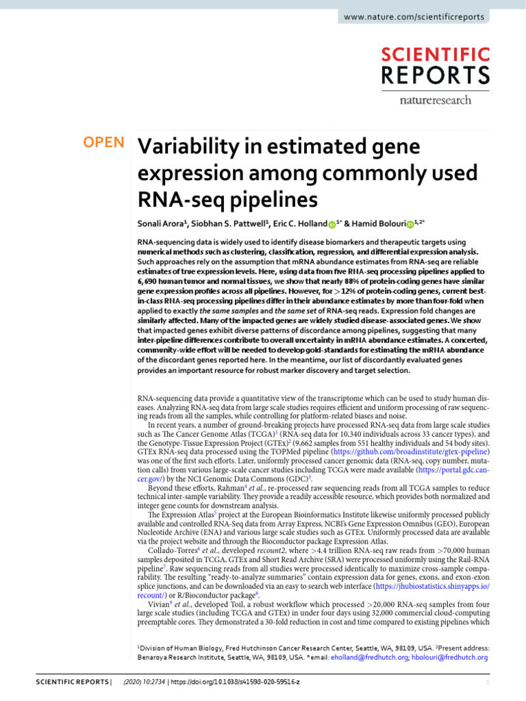 s41598-020-59516-z (Cách Tính Biểu Hiện Gen) | PDF | Gene Expression | Bioinformatics