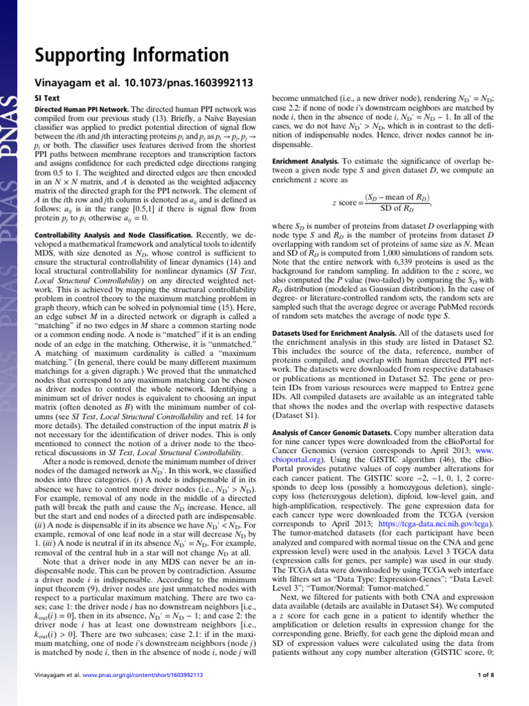 Pnas.201603992SI Suportting Document | PDF | Signal Transduction ...