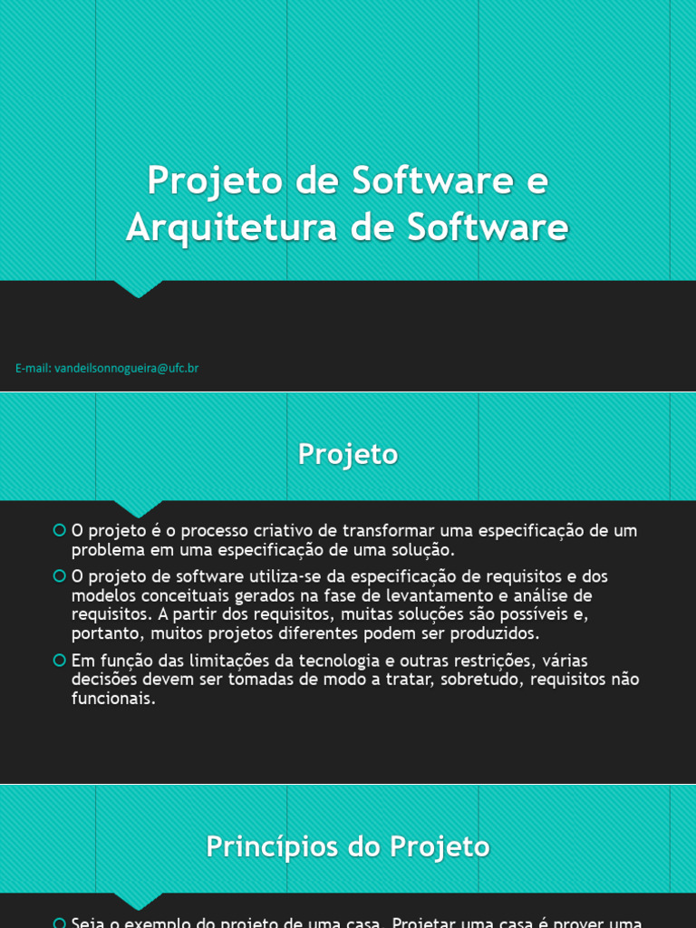 Princípios de Projeto e Arquitetura de Software | PDF | Programas ...