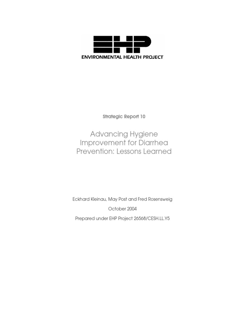 Hygiene Improvement for Diarrhea Prevention | PDF | Sanitation | Wash