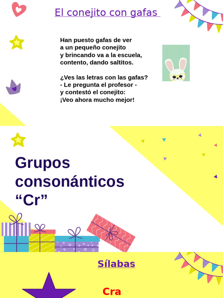 Grupos Consonánticos CR | PDF