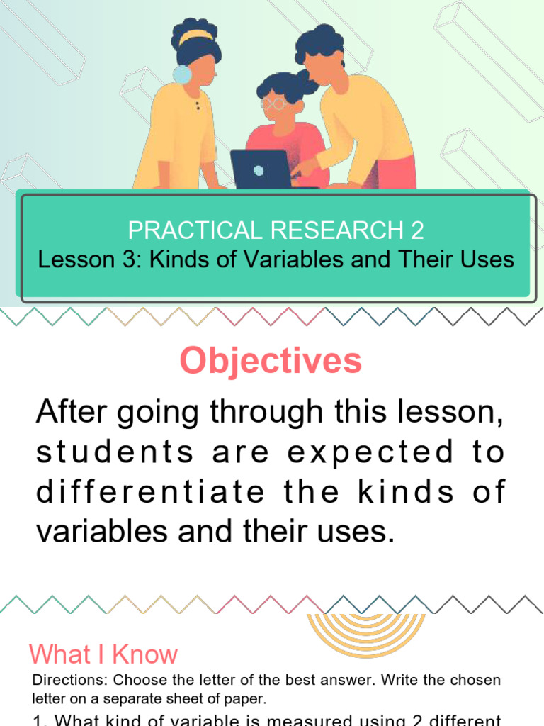 Lesson 3 PR2 Students | PDF | Level Of Measurement | Categorical Variable