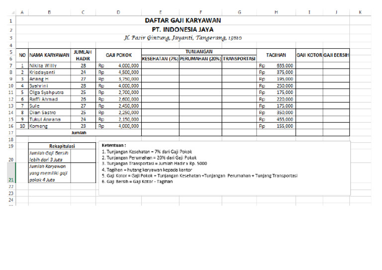 Tes Excel | PDF