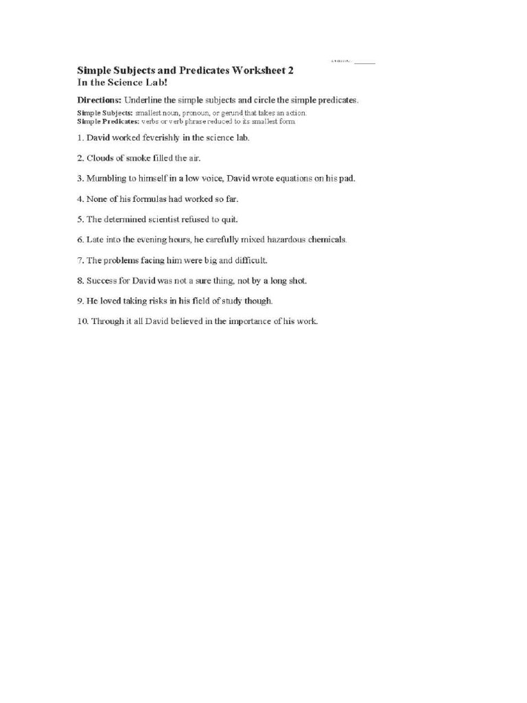 Subject Predicate | PDF