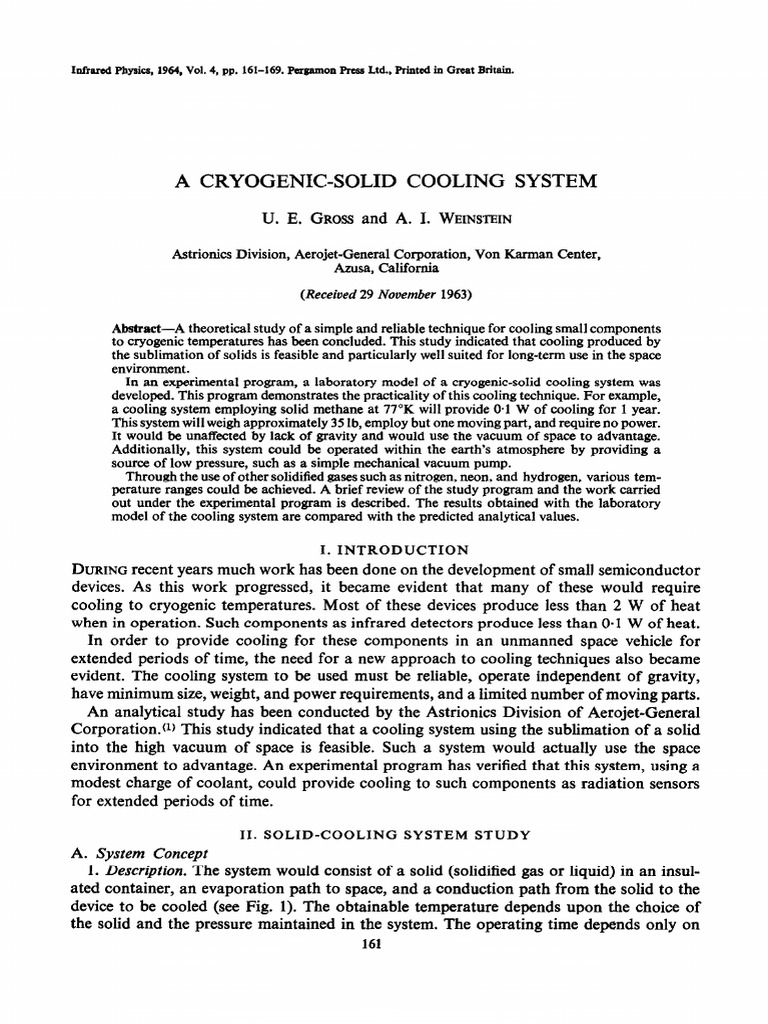 Cryogenic Solid Cooling System Study | PDF | Coolant | Heat Transfer