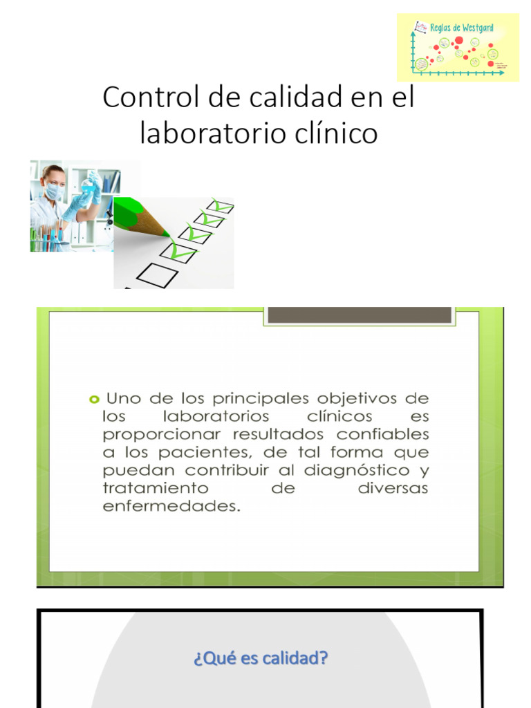 Control de Calidad en El Laboratorio CL Nico | PDF