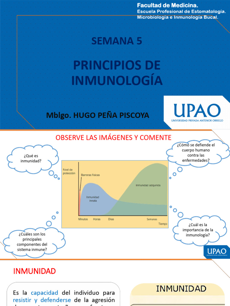 s5 PPT Principios de Inmunología | PDF | Sistema inmune | Sistema inmune innato