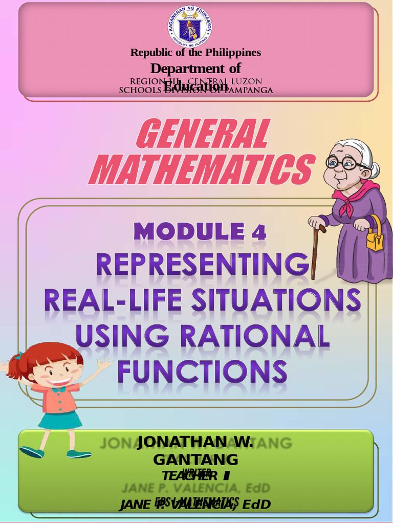 Grade 11 1st Quarter Module 4 Representing Real Life Situations Using Rational Functions | PDF ...