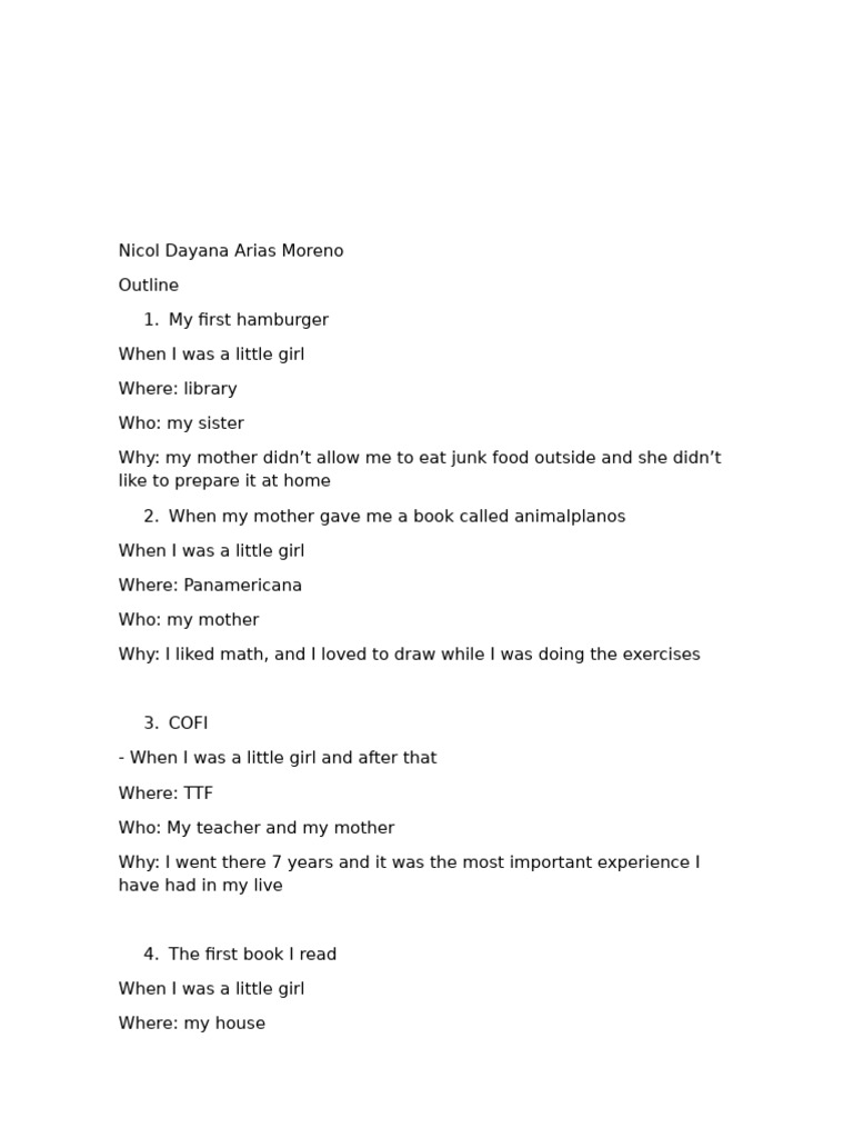 Outline Nicol Arias | PDF