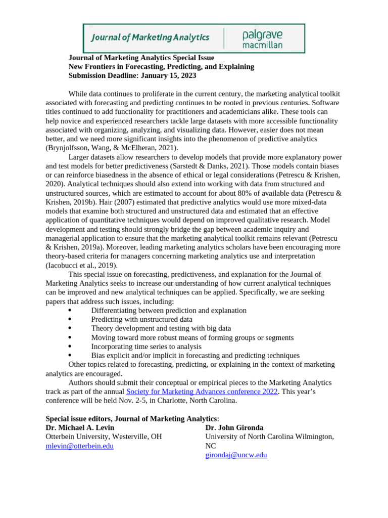 New Frontiers Special Issue | PDF | Analytics | Cognition