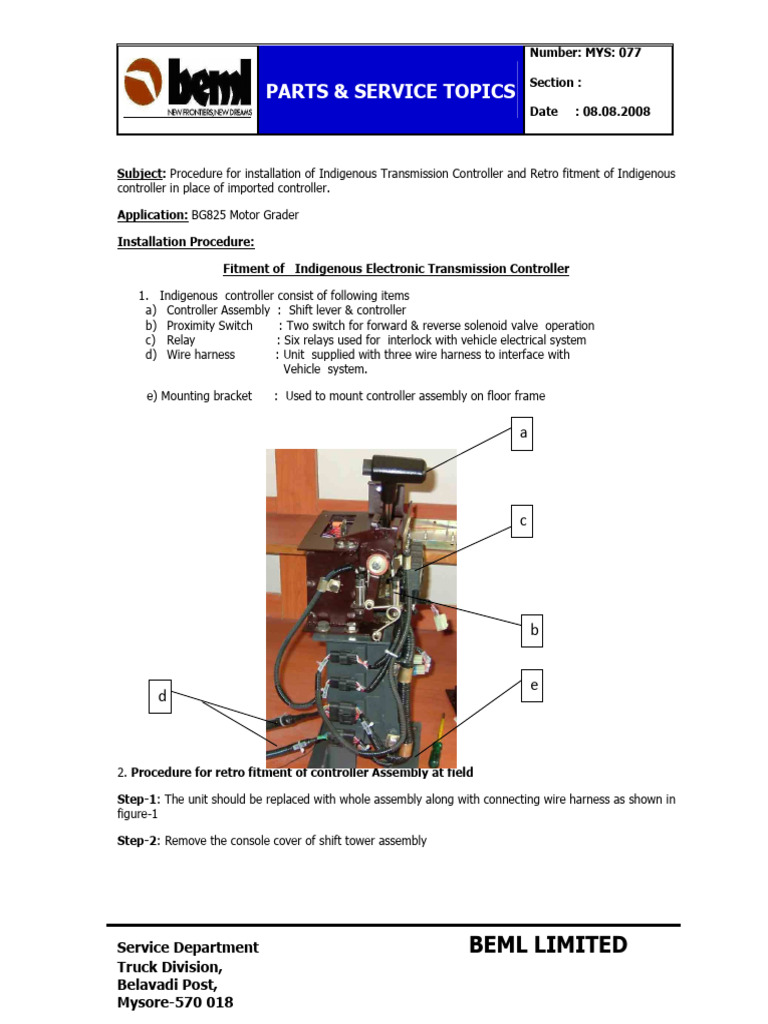 Bg825 Shift Tower Indigenous | PDF | Relay | Electrical Connector