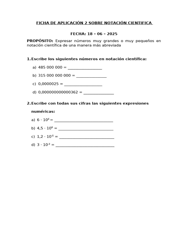 Notación Cientifica 2 | PDF