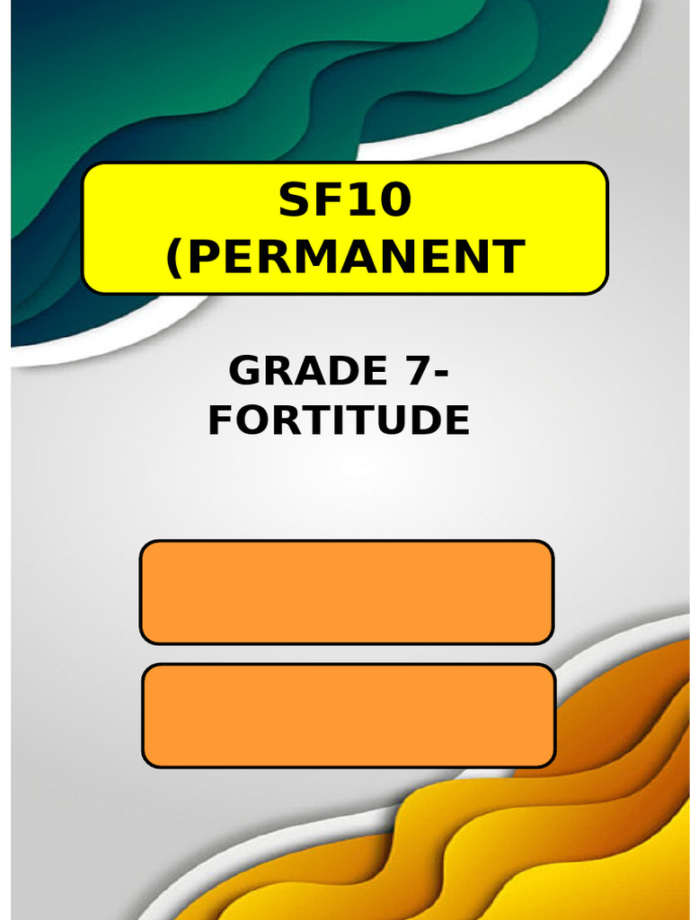 Cover Page Forms Sy 2024 - 2025 | PDF