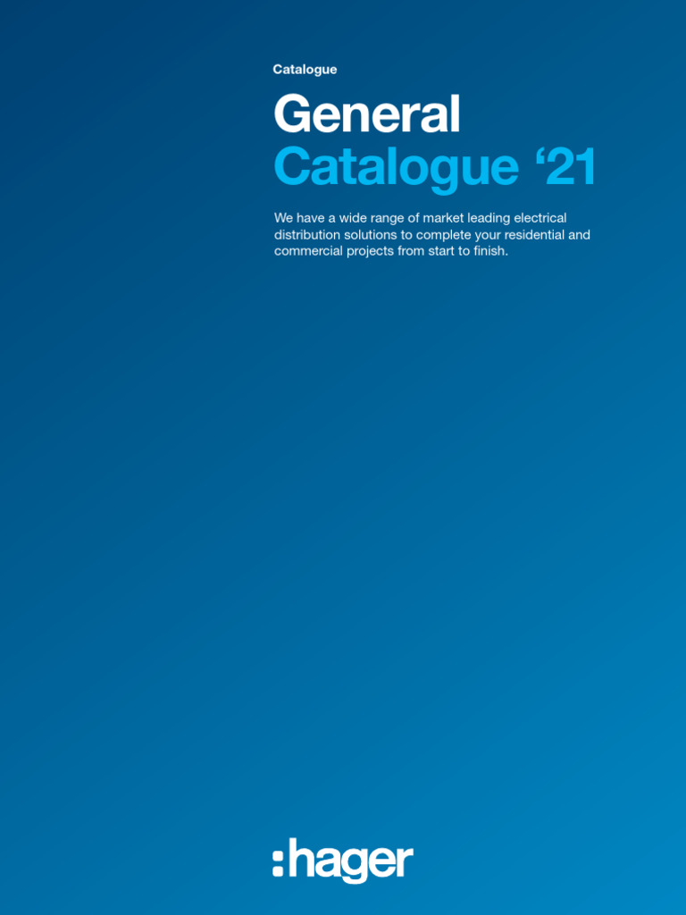 Hager Group 2021 Catalogue Overview | PDF | Fuse (Electrical ...