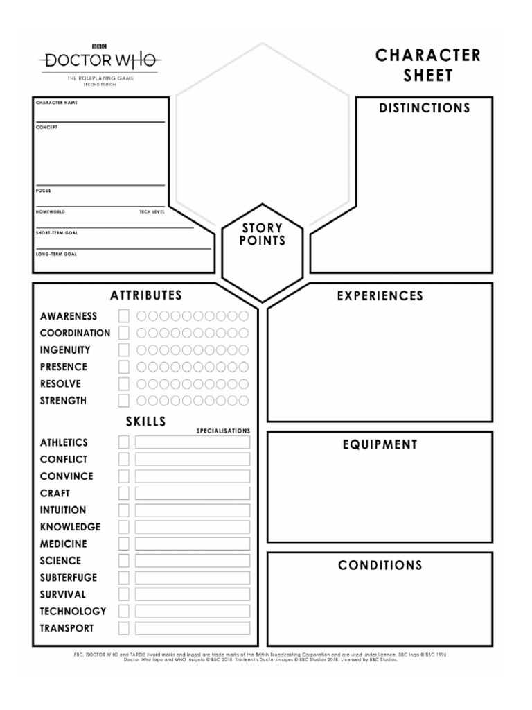DW2e Roleplaying Game Character Sheet | PDF