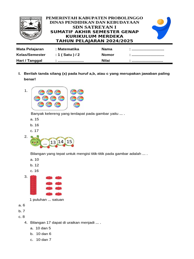 Angka 4 dalam Bilangan 14 | PDF