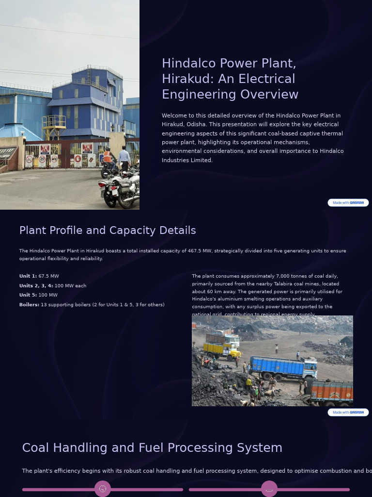 Hindalco Power Plant Hirakud An Electrical Engineering Overview | PDF ...