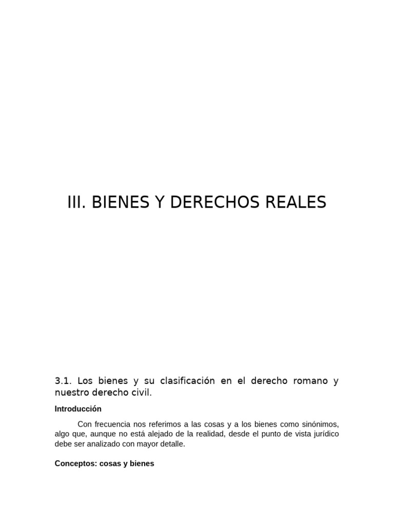 Clasificación de Bienes en Derecho Civil | PDF | Posesión (Ley) | Herencia