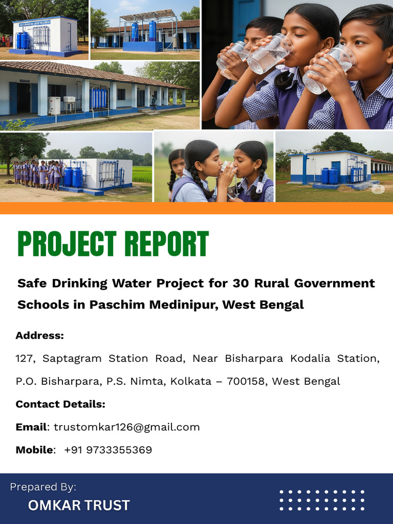 Safe Drinking Water Project Proposal Omkar Trust | PDF | Drinking Water | Wash