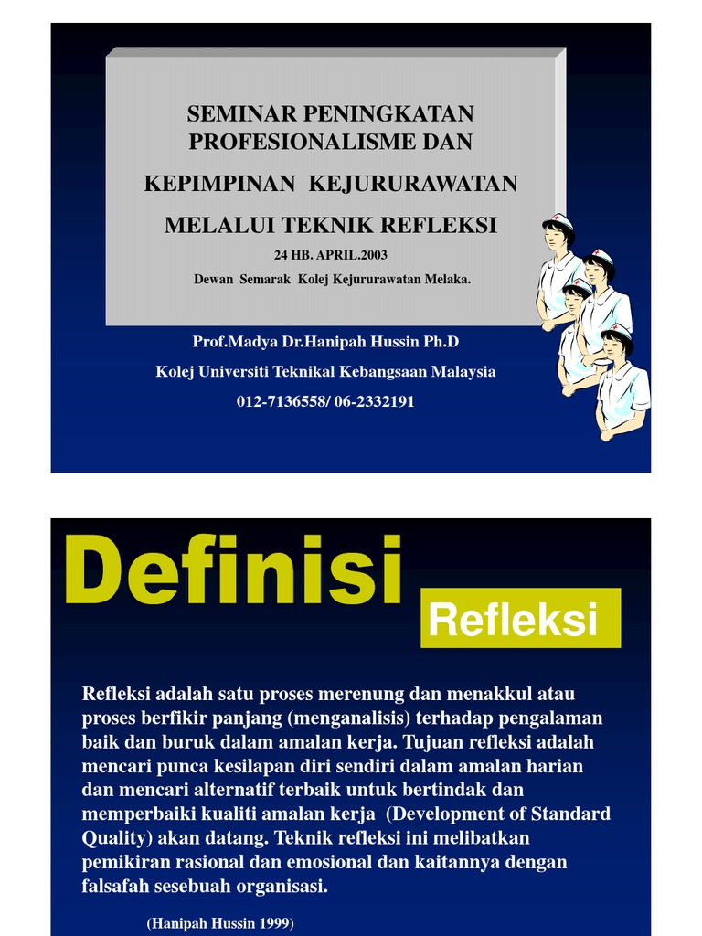 Profesionalisme Kejururawatan - Teknik Refleksi (Compatibility Mode) | PDF