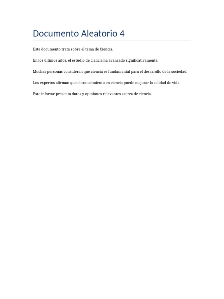 Documento Aleatorio 4 | PDF