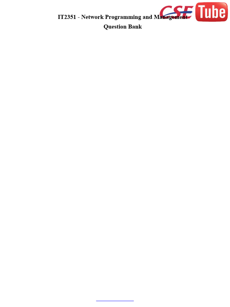 NPM Question Bank - CSE TUBE | PDF | I Pv6 | Domain Name System