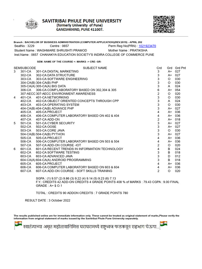 Savitribai Phule Pune University, Online Result | PDF | Information Technology | Software ...