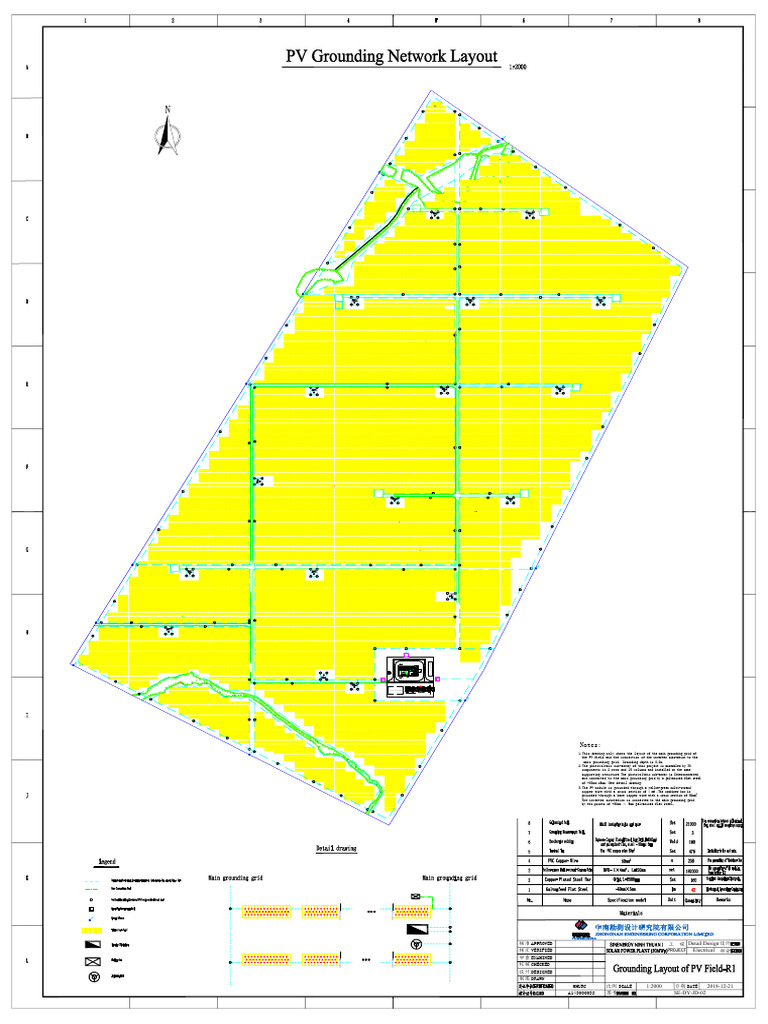 2 SE DY JD 02 Grounding Layout of PV Field R2 | PDF | Energy Harvesting ...