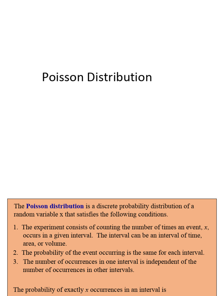Lec 10 - Poisson Distribution | PDF