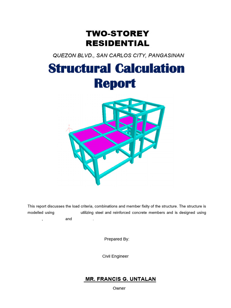 Two-Storey Analysis (Arch Chester) | PDF | Applied And ...