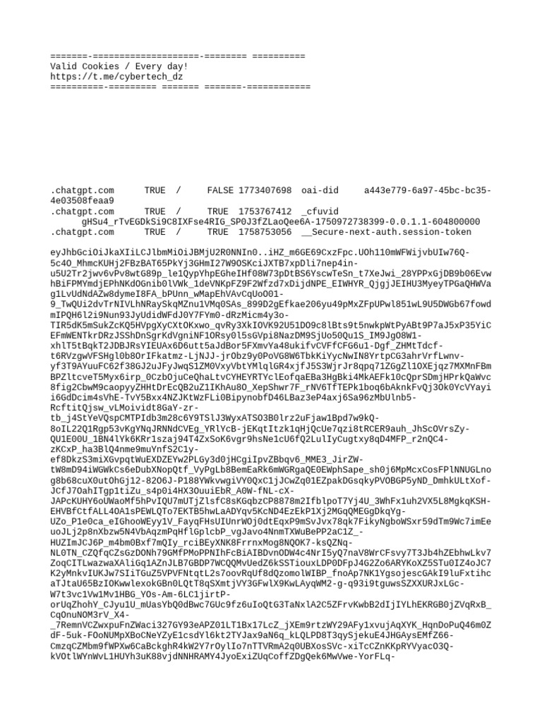 ChatGPT Plus Cookies @cybertech - DZ | PDF | Logic