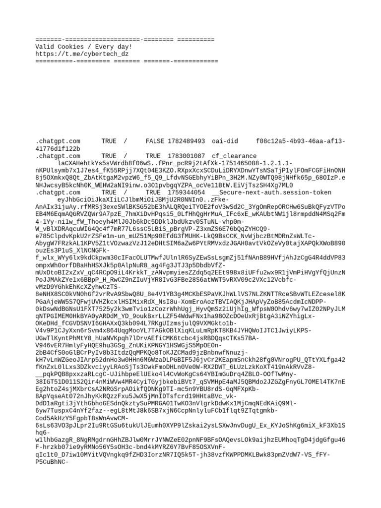 ChatGPT Plus Cookies @cybertech - DZ | PDF | Logic