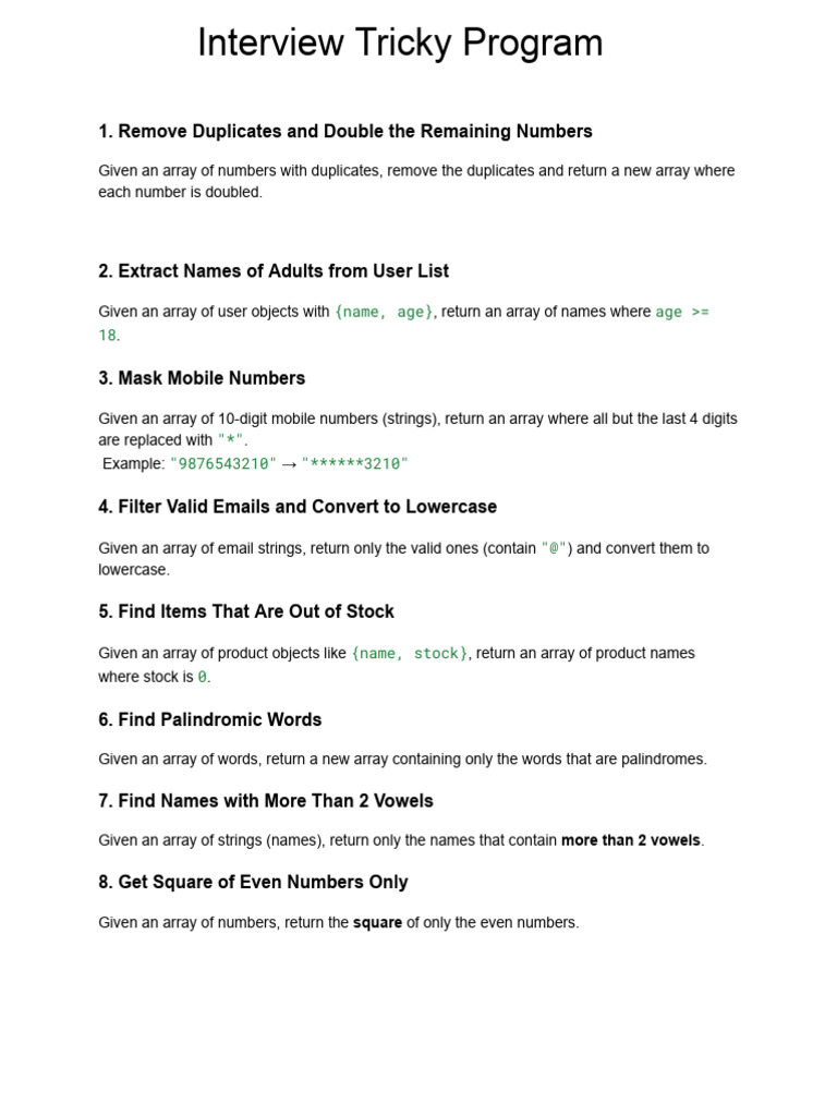 Interview Tricky Programs | PDF | Computer Programming