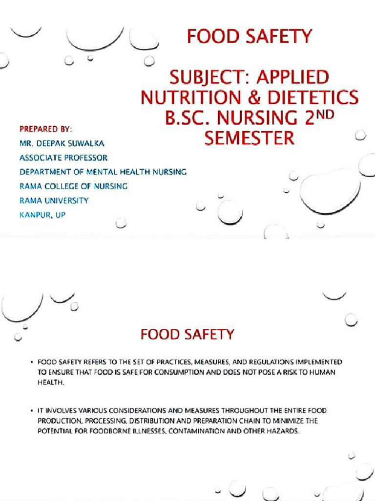 Food Safety | PDF