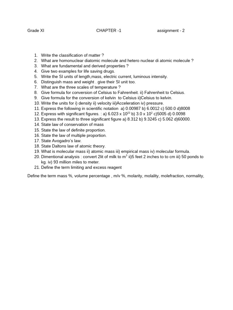 Chap1 Assignment 2 | PDF