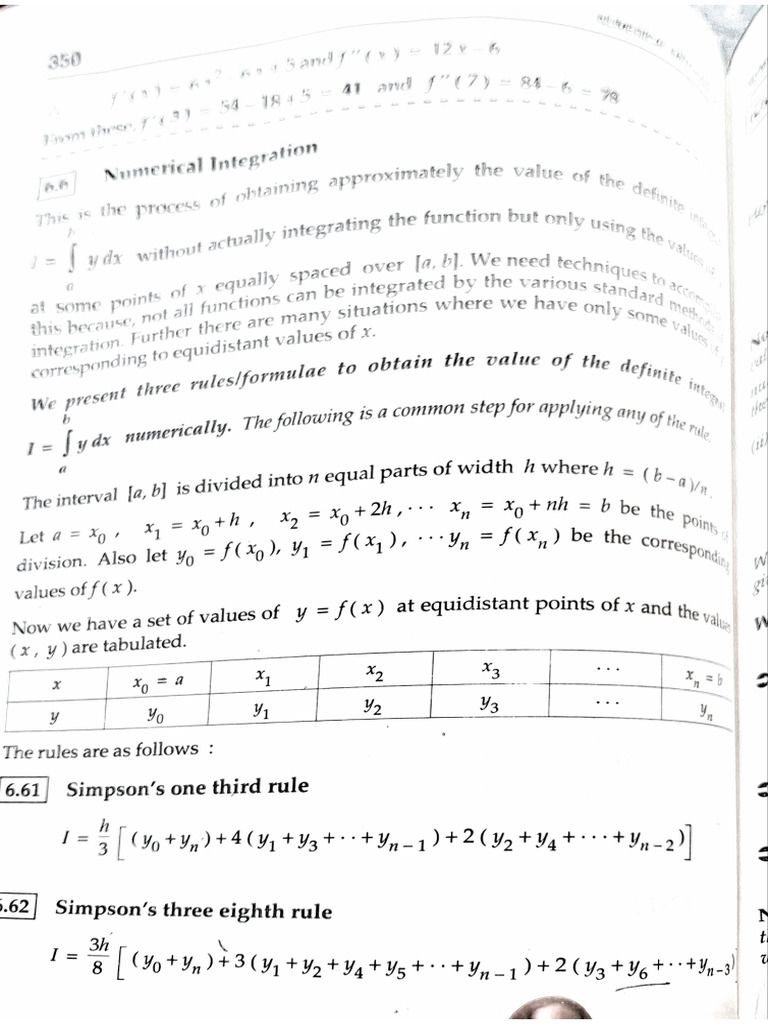 Simpsons Weddle Rule Practice Question For Exam. | PDF
