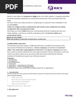 RICS Associate Assessment Case Study Template | PDF