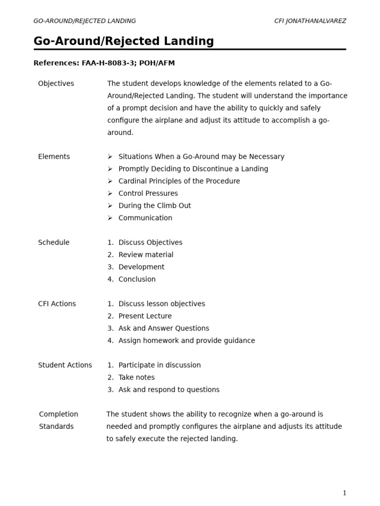 Go Around-Rejected Landing | PDF | Takeoff | Flap (Aeronautics)