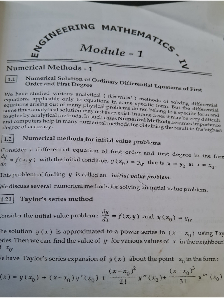 Numerical Methods Tailor Euler and Kutta | PDF