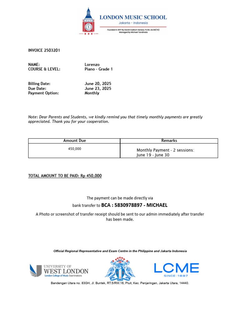 Lorenzo - Invoice - June 2025 | PDF