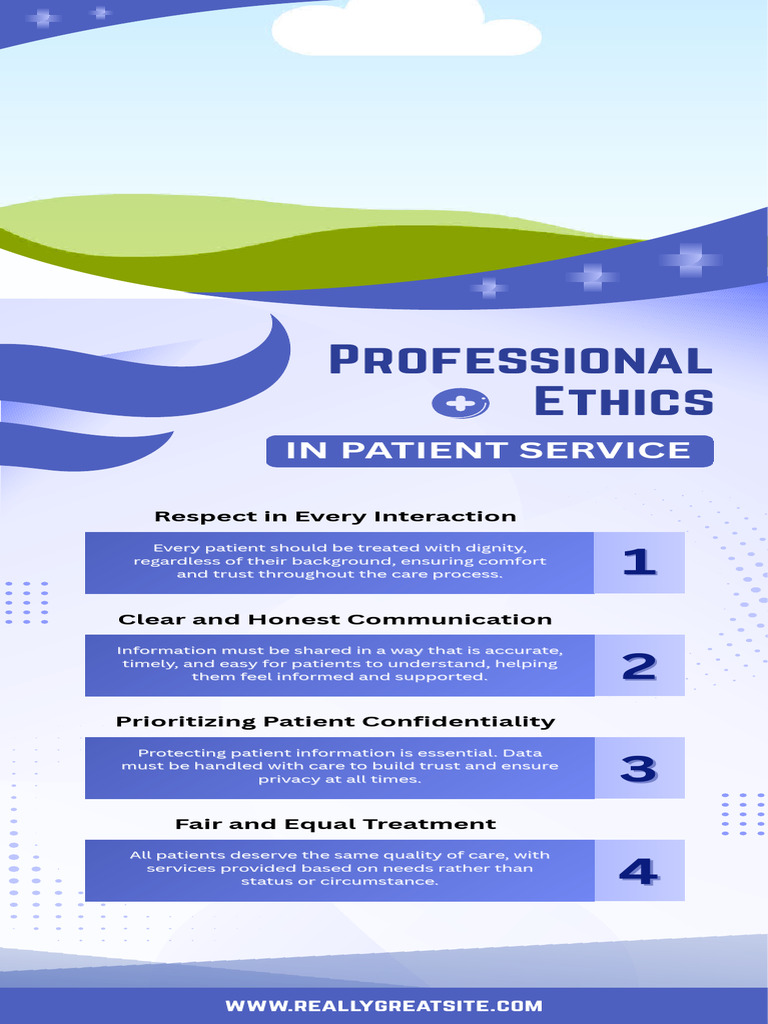 Blue and White Professional Ethics Medical Infographic | PDF