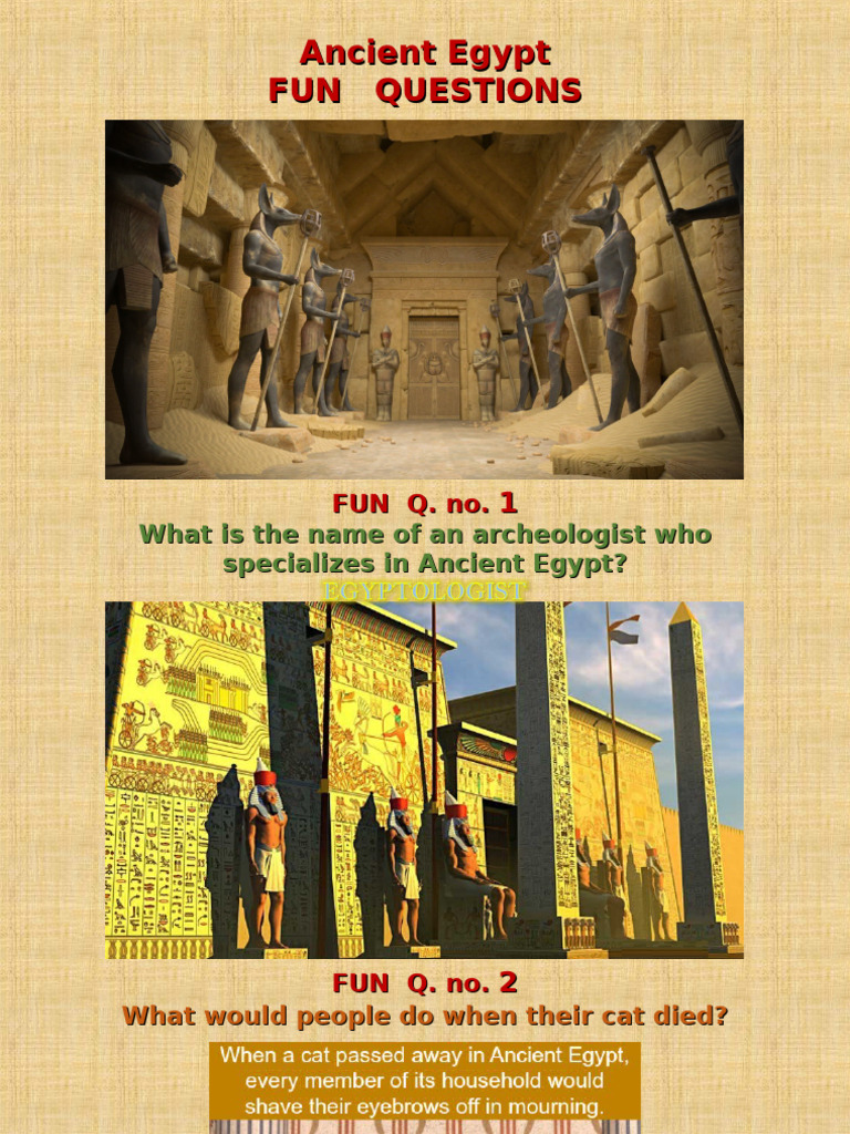 Ancient Egypt Fun Facts Questions and Answers Did Conversation Topics ...