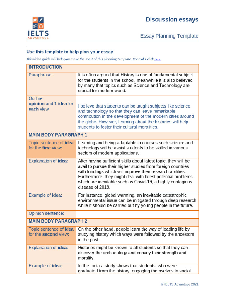 Essay Planning Template Guide | PDF | Essays | Science
