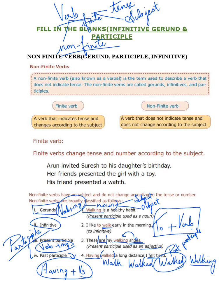 Infinitive Gerund Participle | PDF | Linguistics | Morphology