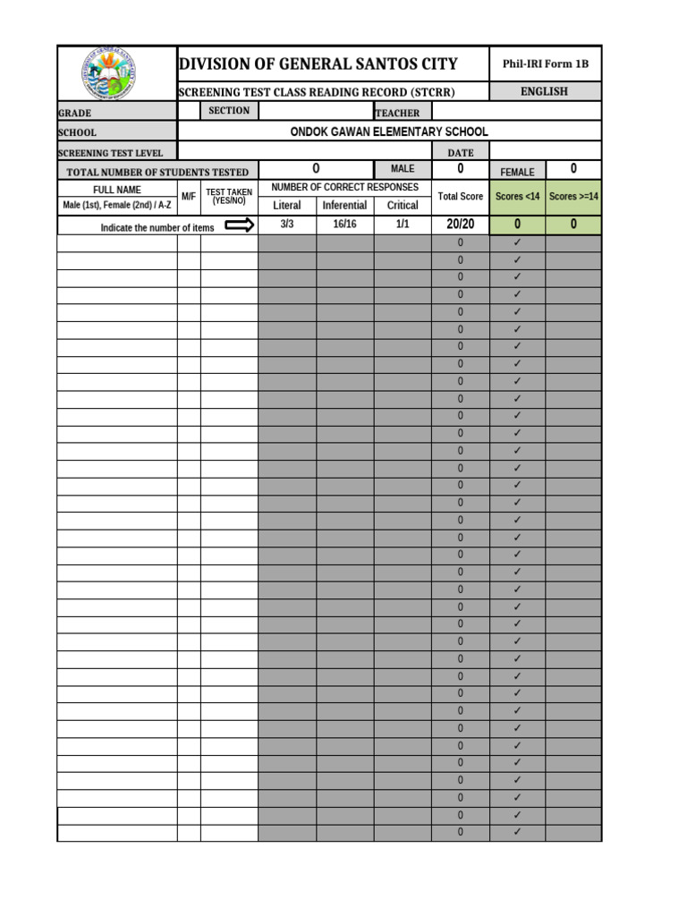 Phil Iri GST Template English Filipino | PDF